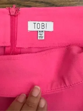 Tobi | Skirts | Tobi Neon Pink Asymmetrical Mini Skirt | Poshmark